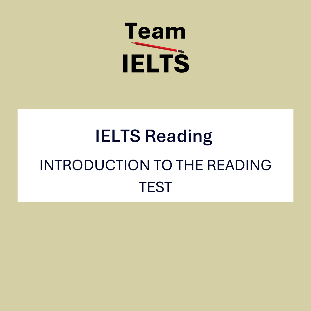 Introduction to the Reading Test